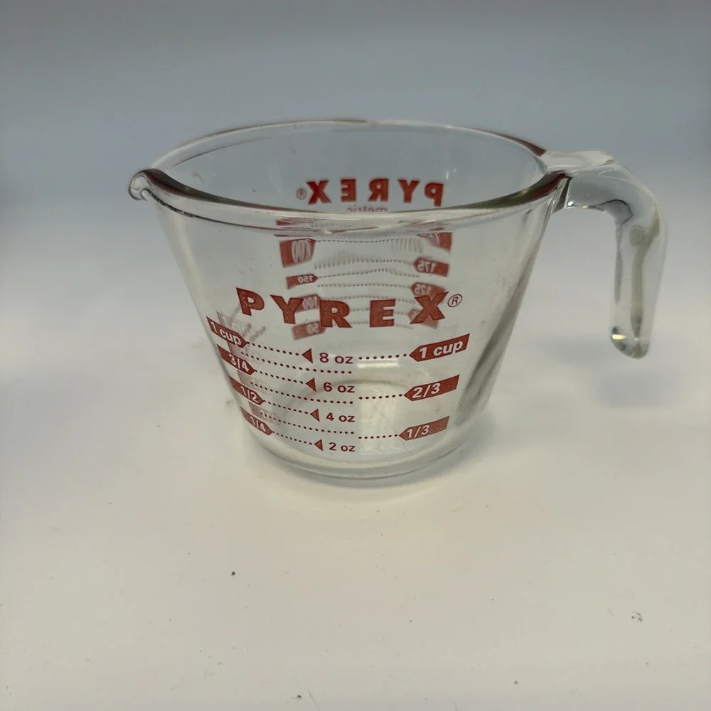 Pyrex | Kitchen | Vintage Pyrex Measuring Cup Cup 58 Red Lettering ...